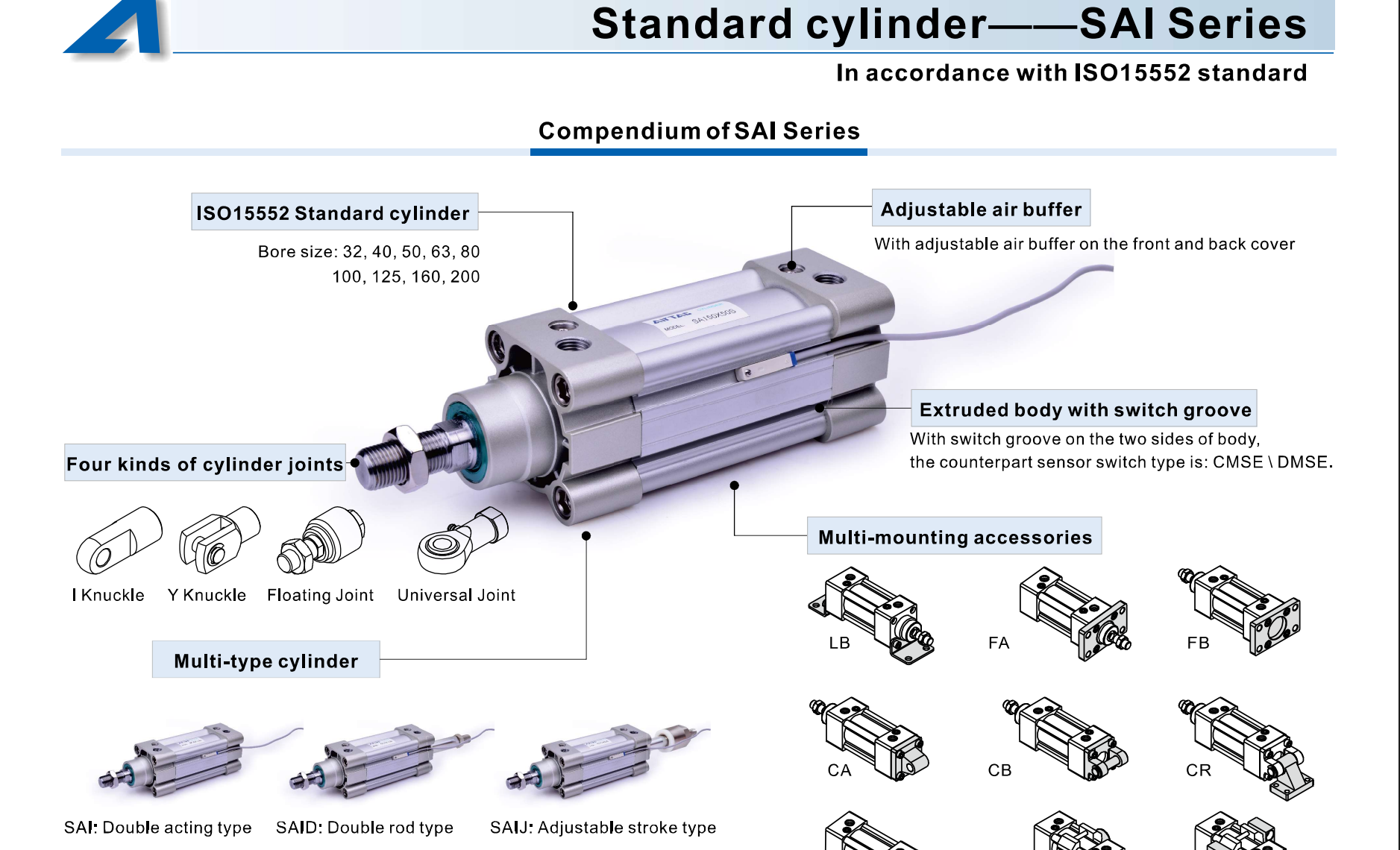 Airtac SAI+SAIL+BSAI+SAIF Series cylinder catelog PDF download – Airtac ...